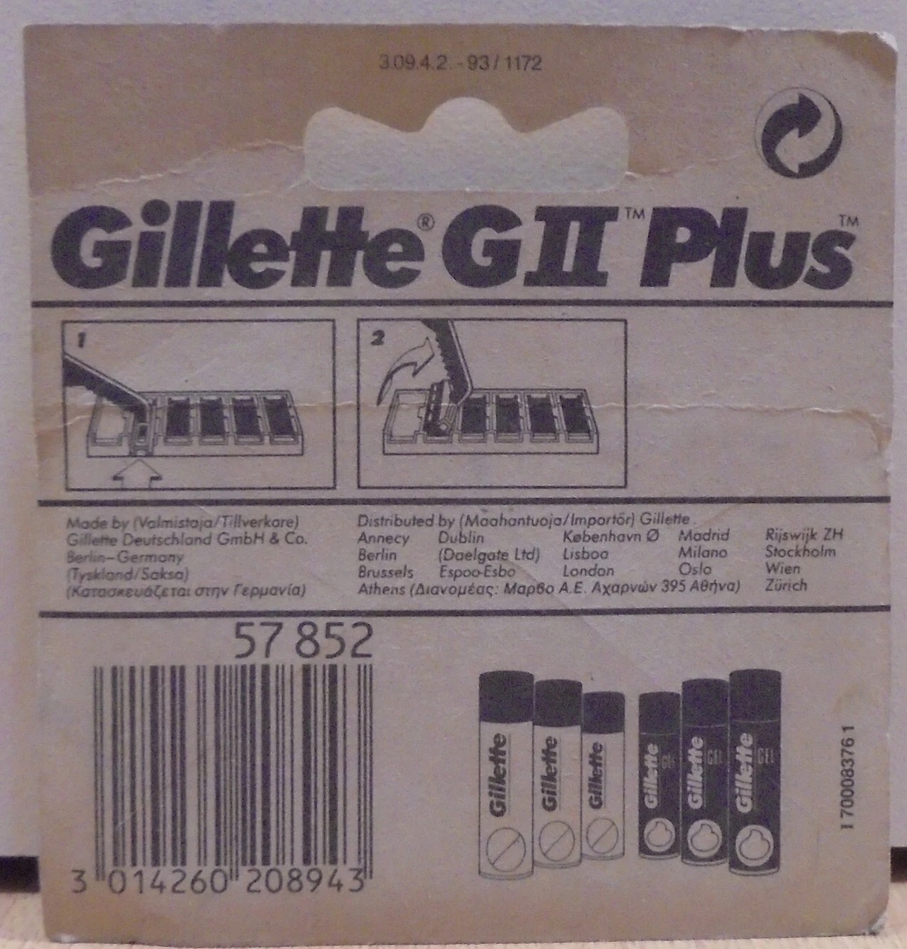 Gillette GII Plus Razor Blades - Smooth & Comfortable for men